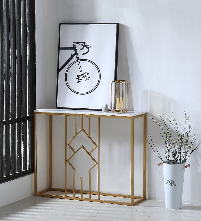 'ARONA' Marble Console Hallway Table with LED Light – Waitrose Furniture