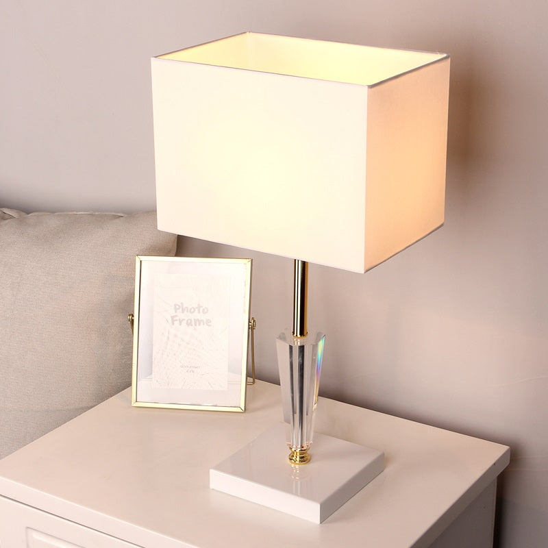 'CARREE' Crystal Stand Square Shade Dimmable Touch Table Lamp ...