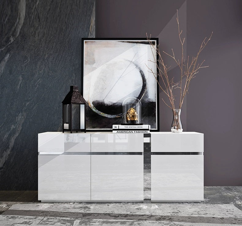 'DUTA' High Gloss White Buffet Table – Waitrose Furniture