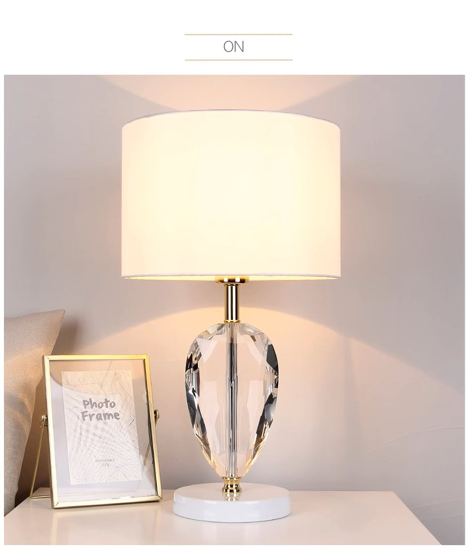 'HARMONY' Crystal Base Grey Shade Dimmable Table Lamp – Waitrose Furniture