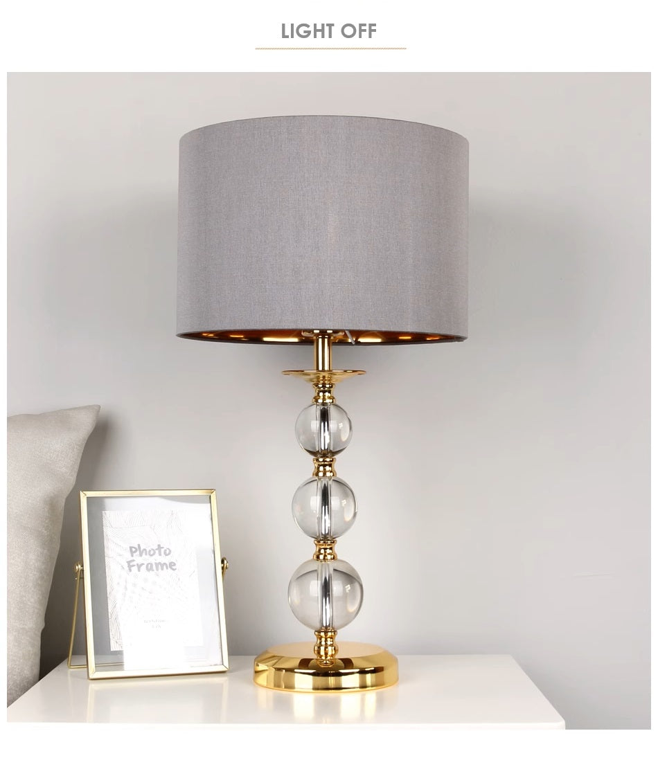 'BELLISSIMO' Crystal Base Grey Shade Dimmable Table Lamp – Waitrose ...