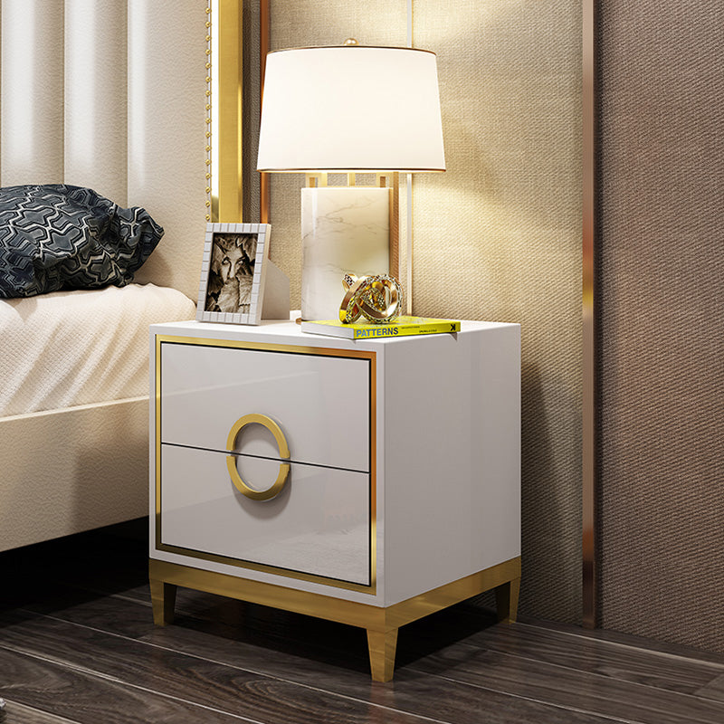 'ANELLO' High Gloss Gold Trim Bedside Table – Waitrose Furniture