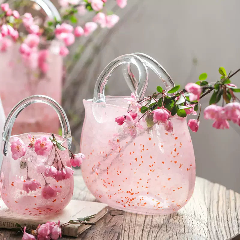 'HANDBAG' Glass Vase - Strawberry Pink – Waitrose Furniture