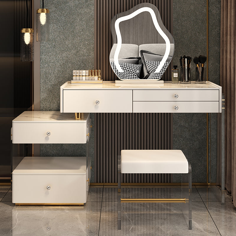 'NUVOLA' Vanity Dressing Table with LED Makeup Mirror and Chair ...