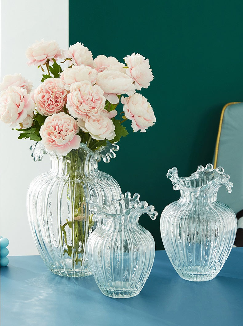 'WAVES' Glass Vase - Clear – Waitrose Furniture