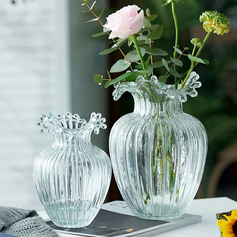'WAVES' Glass Vase - Clear – Waitrose Furniture